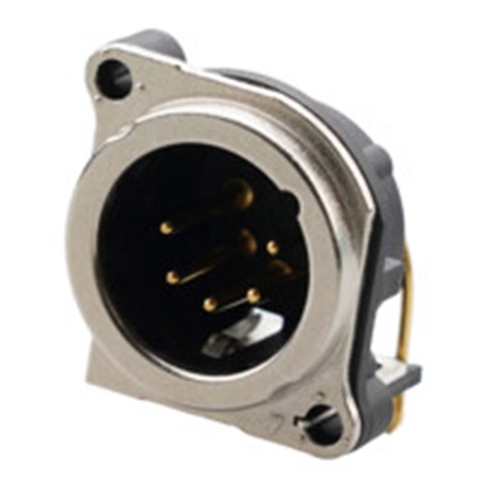5 pole male XLR chassis connector Rean RRX5M-B-021-0