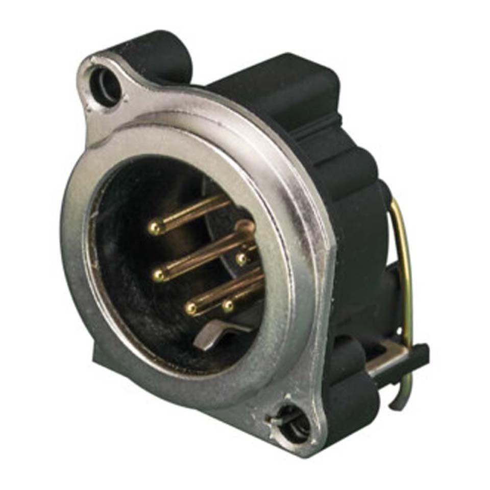 5 pole male XLR chassis connector Neutrik NC5MBH