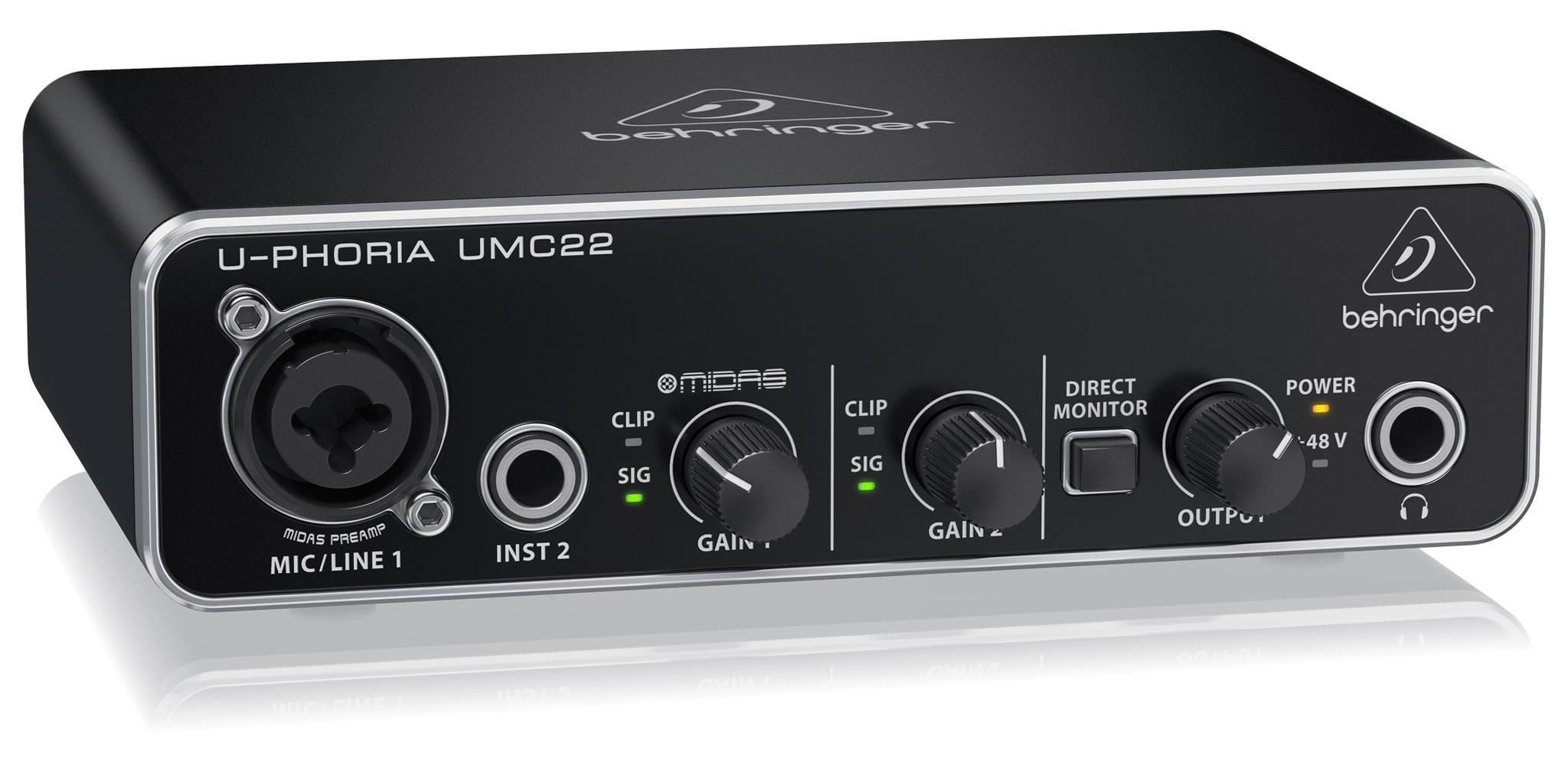 USB Audio Interfaces Behringer UMC22, Computer Audio Behringer UMC22