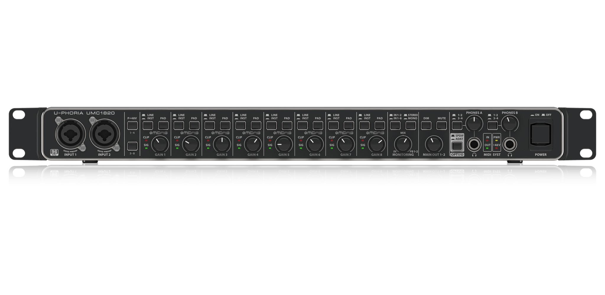 Sound Card Behringer UMC1820,I/O Interface Behringer UMC1820