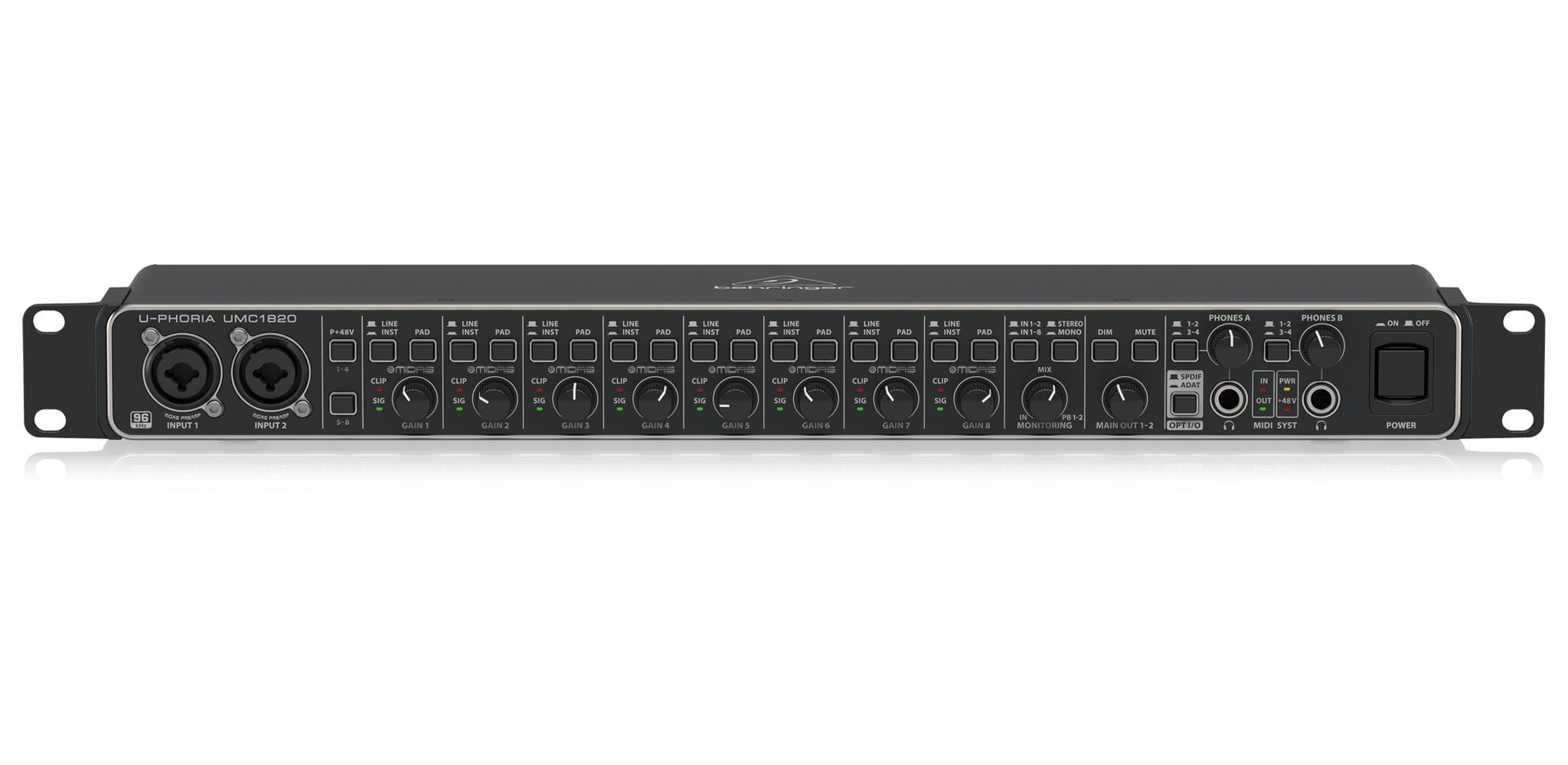 Sound Card Behringer UMC1820,I/O Interface Behringer UMC1820